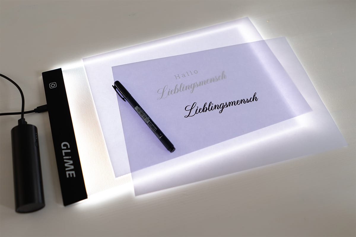 3 einfache DIY Lightpad Ideen | Handletterings & Vorlagen abpausen