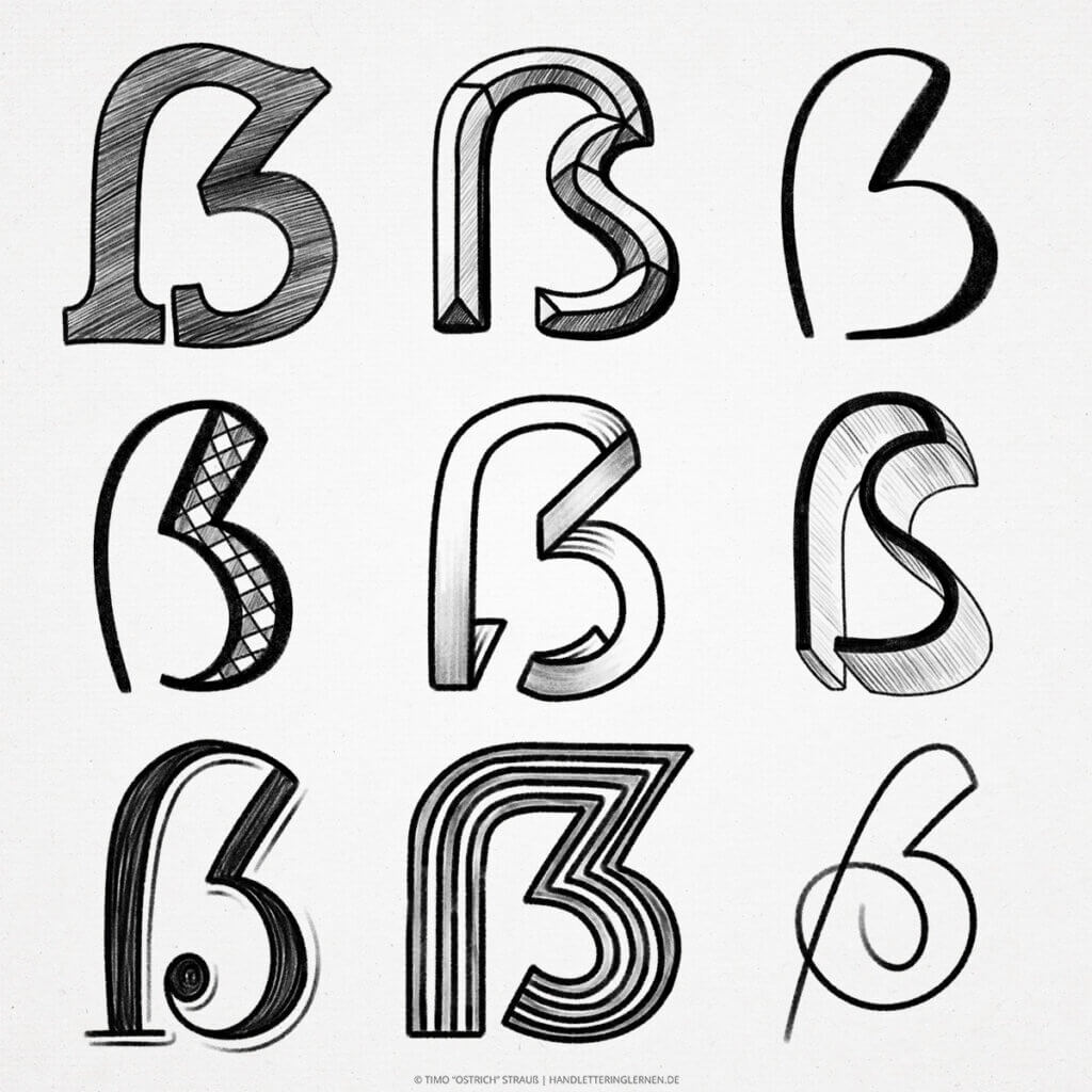 Handlettering ß | Beispiele zum Nachmachen